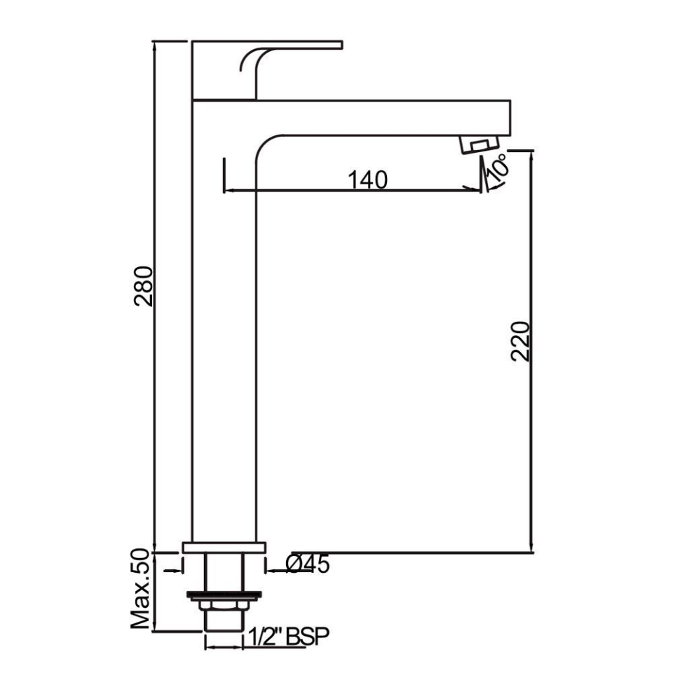 Vignette Prime Chrome High Neck Wash Basin Tap | Jaquar UAE